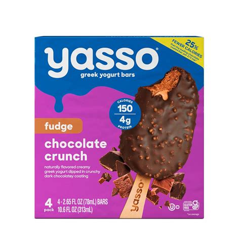 Yasso Frozen Greek Yogurt Bars Fudge Chocolate Crunch Bars