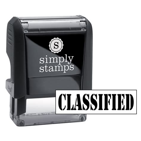 Classified Bold Stencil Rubber Stamp Simply Stamps