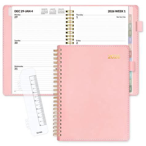 Sunee 2026 Weekly And Monthly Planner 64x85 12 Month January 2026
