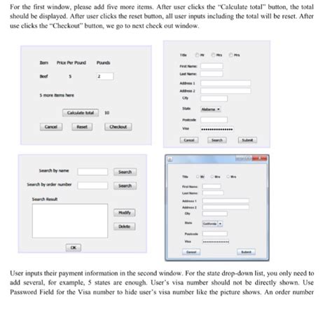 Solved Using Java Gui Swing Awt Etc Please Write The
