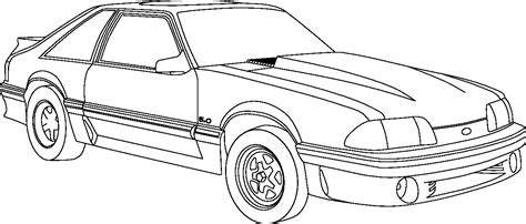 Omalovánka Mustang K Vytisknutí Na A4