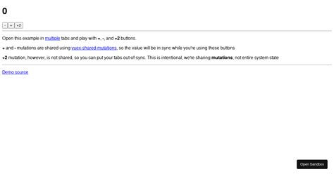 Vuex Shared Mutations Simple Demo Codesandbox