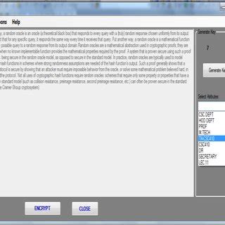 Decryption Interface With The Cipher Text Download Scientific Diagram