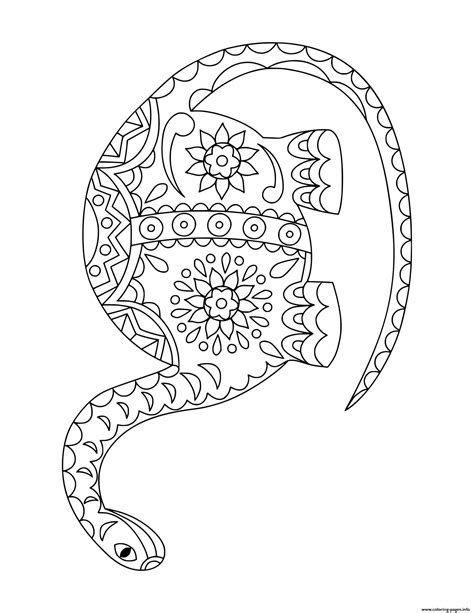 Dinosaur Intricate Pattern Doodle For Adults Coloring Page Printable