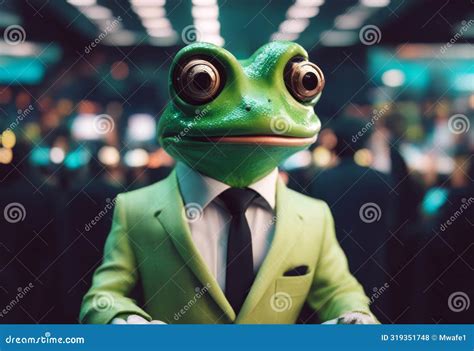 Frog In Suit With Leap Year Calendar Leap Year Concept Royalty Free