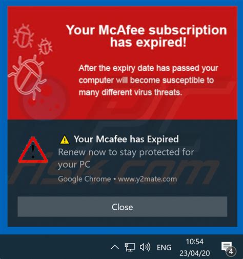 Your Mcafee Subscription Has Expired Pop Up Scam Removal And Recovery Steps Updated