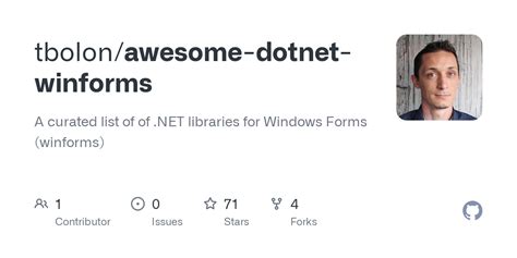 awesome dotnet winforms readme md at main · tbolon awesome dotnet