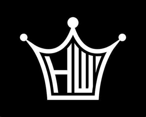 Premium Vector Crown Shape Hw Letter Logo Design Vector Art