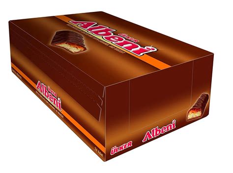 Amazon.com : Ulker Albeni Milk Chocolate Coated Bar w Caramel and ...