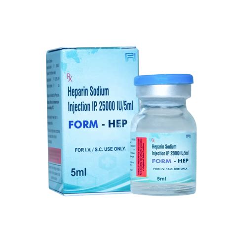 Form Hep Heparin Sodium Injection Strength 25000 Iu At ₹ 90 Piece In Kozhikode