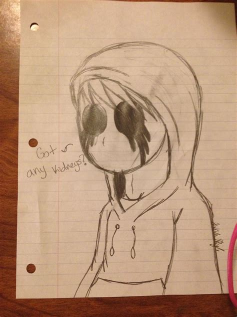 Eyeless Jack Sketches Drawings Male Sketch