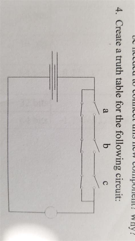 Solved Create A Truth Table For The Following Circuit Chegg
