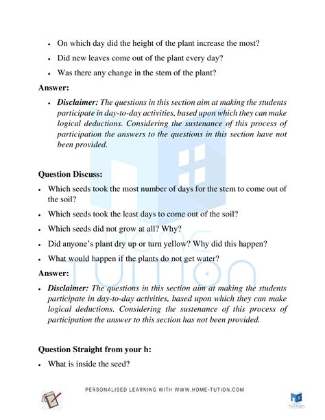 Ncert Solutions For Class 5 Evs Chapter 5 Seeds And Seeds Home Tution
