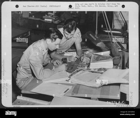Aircraft Burma India Andphotography Operations Andmapping War Stock