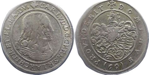 Pfalz Kurlinie 60 Kreuzer 1660 Karl Ludwig 1648 1680 Schön sehr