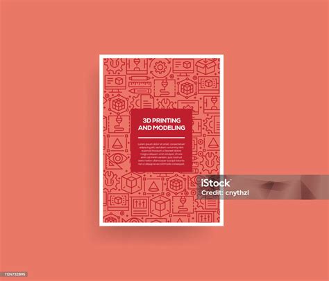Set Vektor Template Desain Dan Elemen Untuk Pencetakan Dan Pemodelan 3d