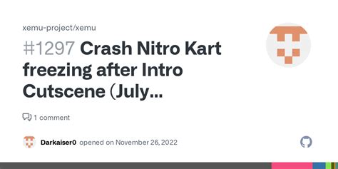 Crash Nitro Kart Freezing After Intro Cutscene July Prototype Build Issue Xemu