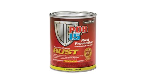 Por 15 Rust Preventive Coating Gloss Black Quart