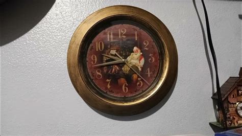 My Old Skytimer Christmas Wall Clock Youtube