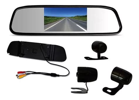 Kit Retrovisor Com Camera De Re Visao Noturna 43 Polegadas Frete Grátis
