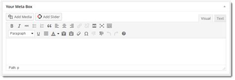 Php Code For Adding Custom Meta Box With Wp Editor