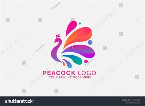Peacock Logo Design Vector
