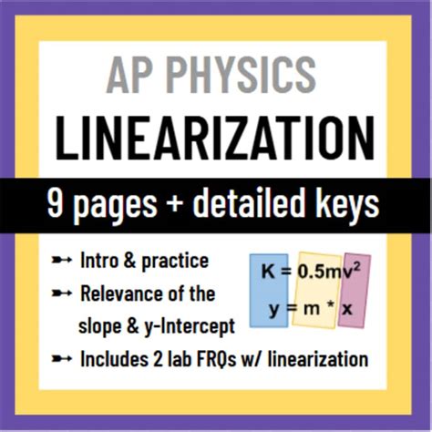 Linearization Practice For Ap® Physics 1 And 2 W Detailed Keys By