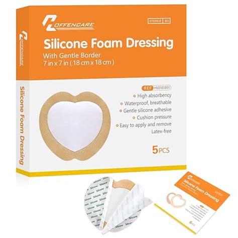 Hoffencare Sacrum Silicone Foam Dressing With Border For Sacral Ulcer Butt Bed Sore Pressure