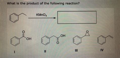 Solved What is the product of the following reaction? KMnO4 | Chegg.com
