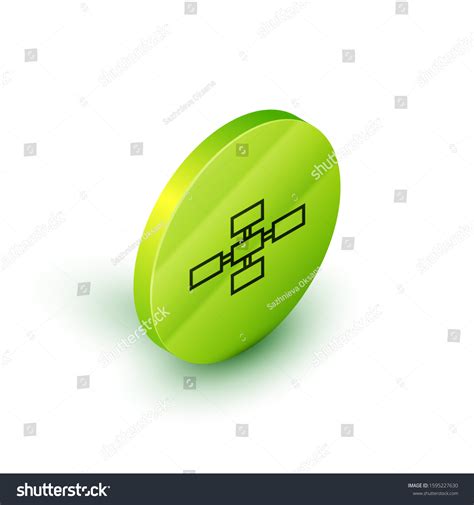 Isometric Line Business Hierarchy Organogram Chart Stock Illustration