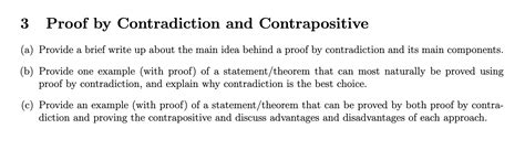 Solved 3 Proof By Contradiction And Contrapositive A