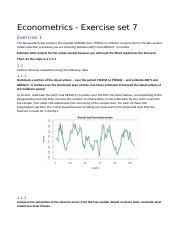 Econometrics Exercise Set Solution Docx Econometrics Exercise Set Exercise The File