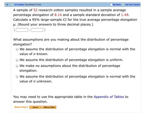 Solved 6 0 1 Points Devorestat9 7 E 024 My Notes Ask Your