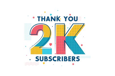 Thank You 2k Subscribers Celebration Graphic By Stockia · Creative Fabrica