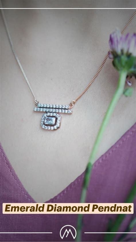 Emerald Diamond Pendnat Diamond Pendant Diamond Pendant