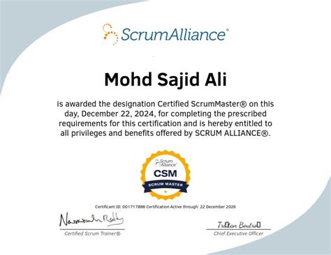 Sajid Ali On Linkedin Scrumalliance Scrummaster