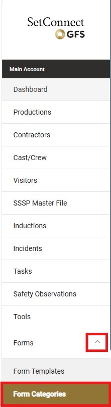 Form Categories Setconnect Help Center