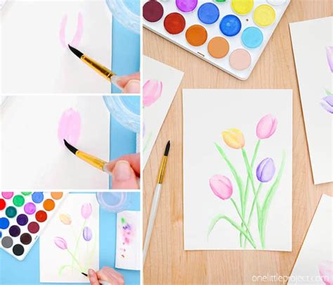 How To Paint Watercolor Tulips Easy Tulip Watercolor Tutorial