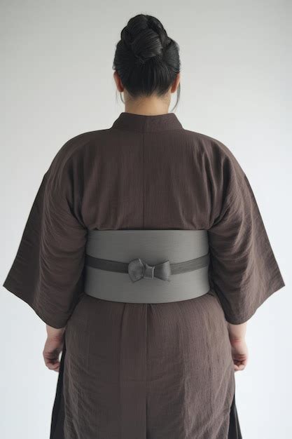 Woman Wearing Traditional Japanese Kimono Premium Ai Generated Image