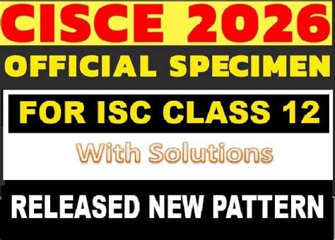 ICSE Specimen Paper CISCE Released Model Sample Paper ICSEHELP