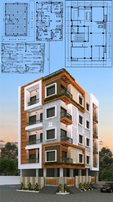 G 4 Multi Storey Building With Awesome Elevation