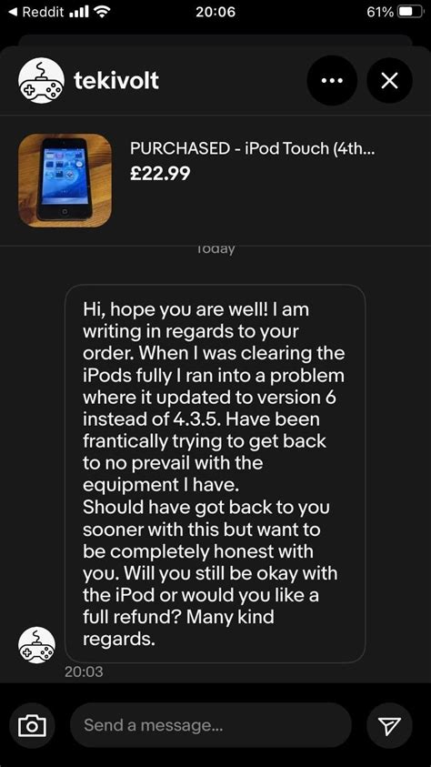 Discussion Seller Updated My Ios 4 Ipod Touch 4g Rlegacyjailbreak