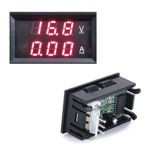 DC 100V 10A Voltmeter Ammeter Red LED Panel Dual Digital Volt Meter
