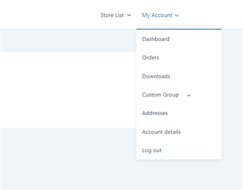 enable my account navigation menu widget in any theme sysbasics