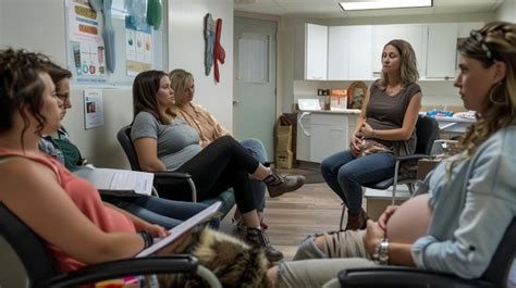 Pregnant Women Group Meeting Premium Ai Generated Image