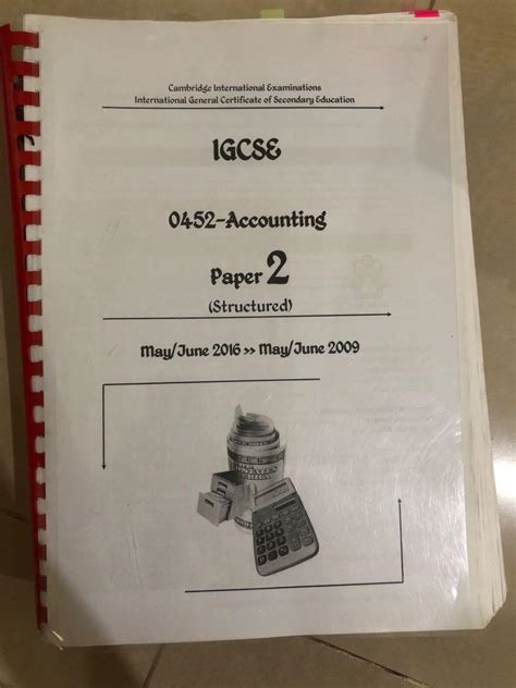 Igcse Accounting Paper 1 And2 Hobbies And Toys Books And Magazines Textbooks On Carousell