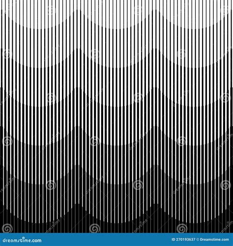 Degrade Square Seamless Pattern Black Fading Line Isolated On White Background Ontemporary