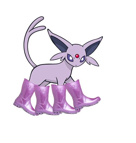 Espeon Wearing Wellies By Pokeboots On Deviantart