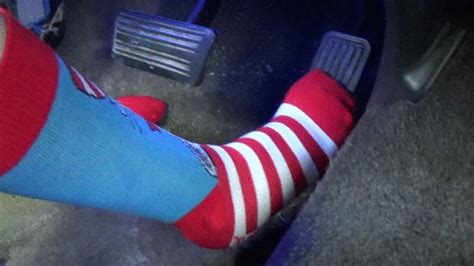 Driving In My Red And Whit Striped Dr Seuss Socks 221 Rubies Delicate