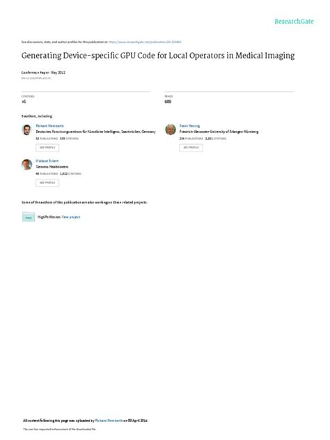 Generating Device Specific Gpu Code For Local Operators In Medical